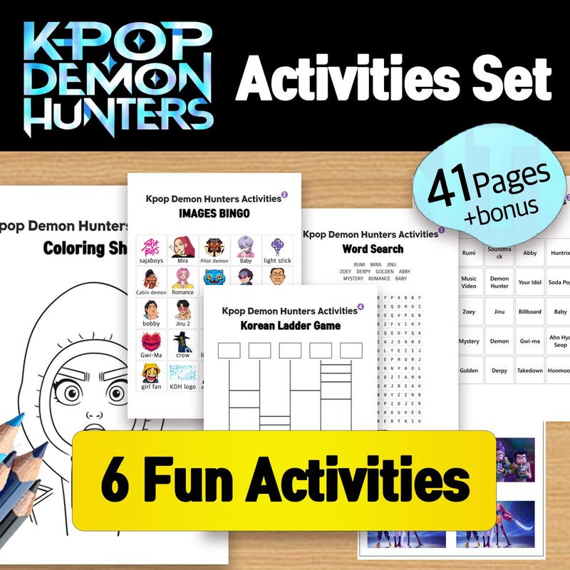 Kpop Demon Hunters Activities - Etsy
