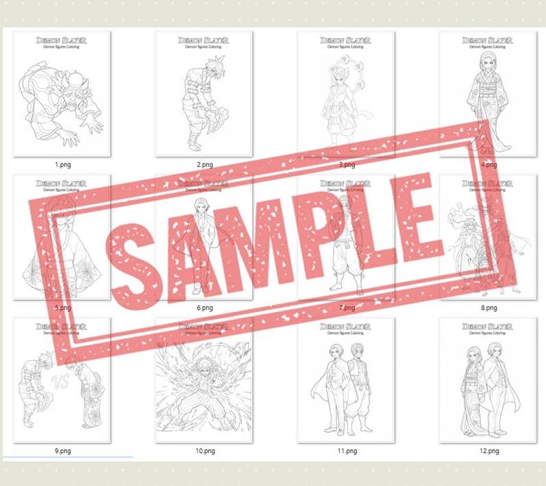 Demon Slayer Coloring Book – Villains Akaza, Daki & Muzan (printable ...
