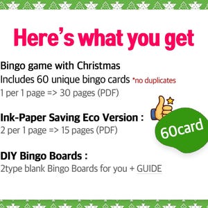 Eco-friendly Christmas Bingo for Kids Classroom Party – 30 Unique Cards ...