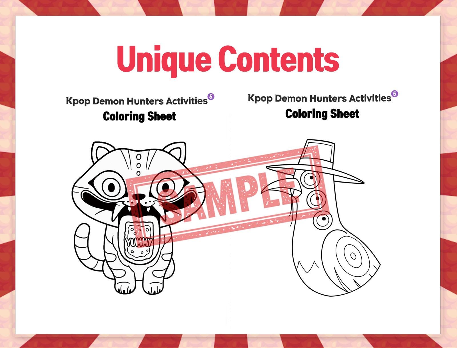 Kpop Demon Hunters Activity Pack | Printable Games & Coloring (41 Pages ...