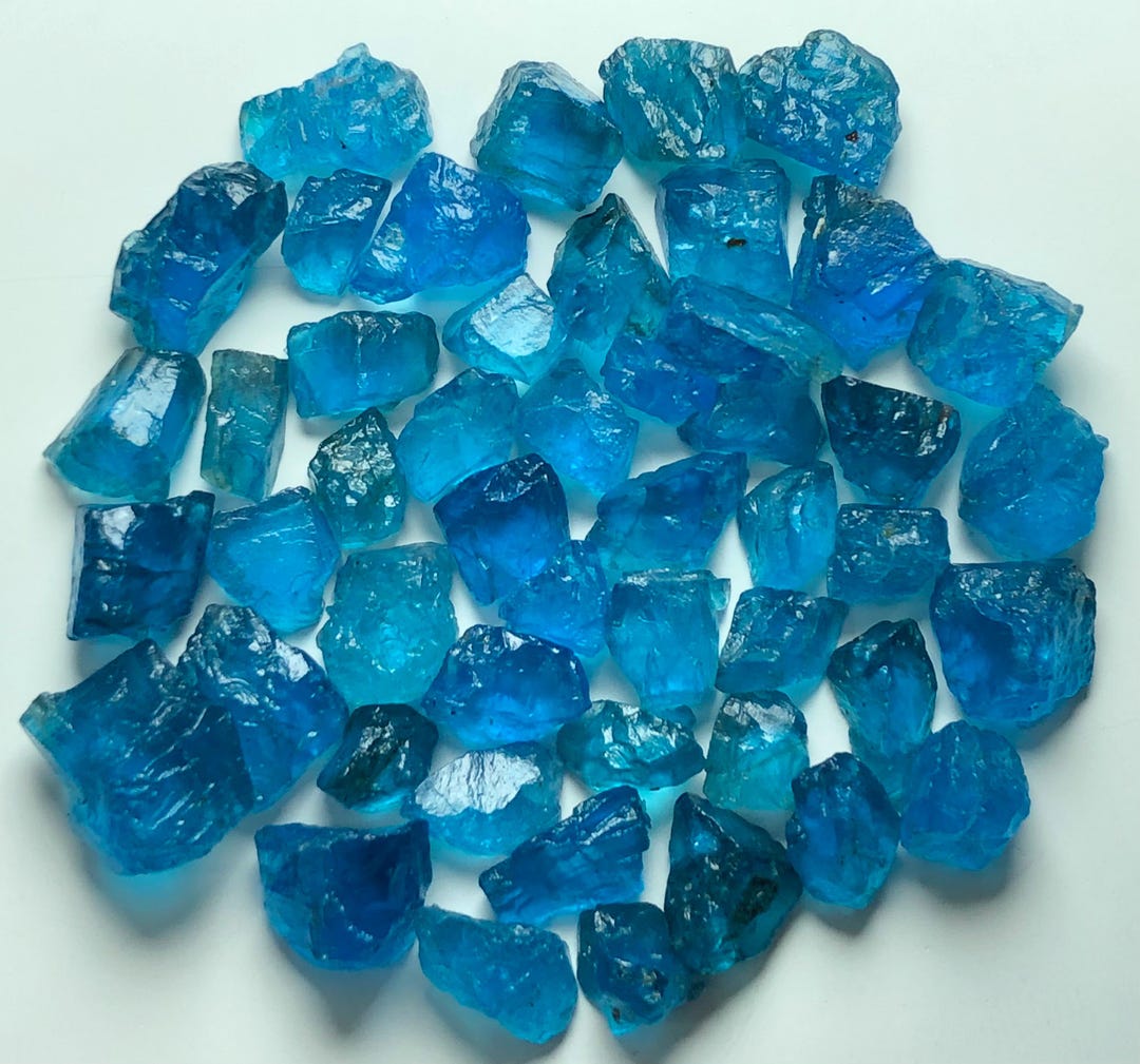 Natural Apatite Rough – Vibrant Raw Gemstone Piece - Etsy