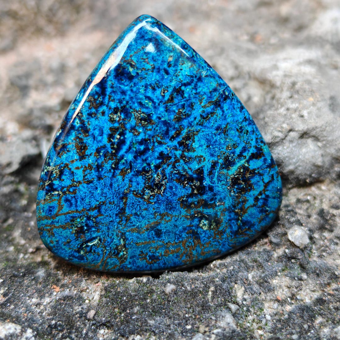 Natural Azurite Cabochon, Deep Blue Gemstone for Jewelry Making,54.20 ...