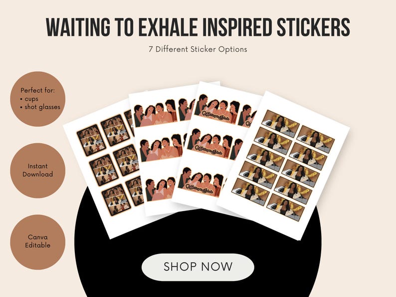 Waiting to Exhale Party Stickers: 90s Sisterhood Theme - Etsy