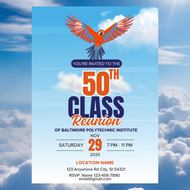 50th Class Reunion Invitation - Etsy