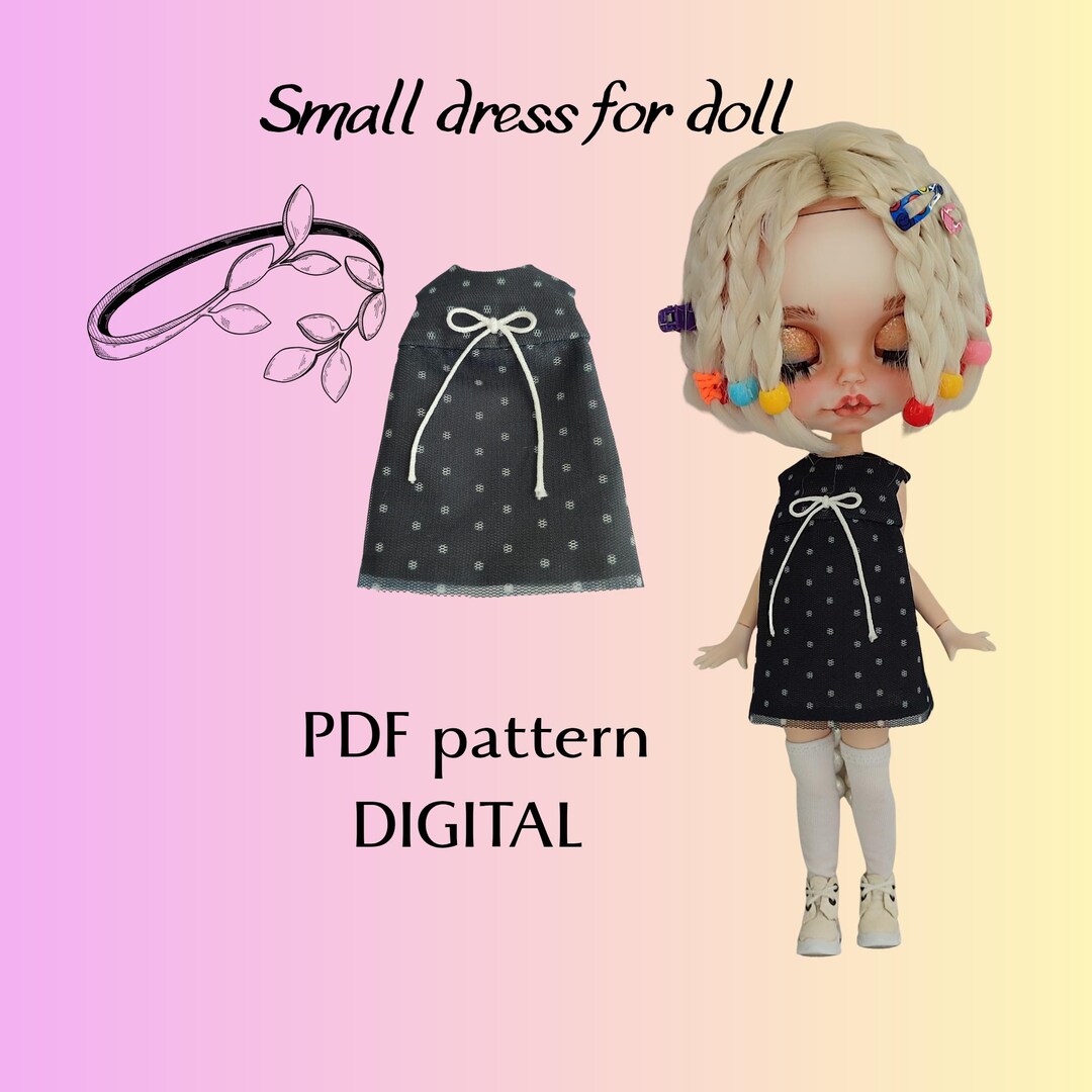 PDF Sewing Pattern Little Black Dress for Fashion Doll Body - Etsy