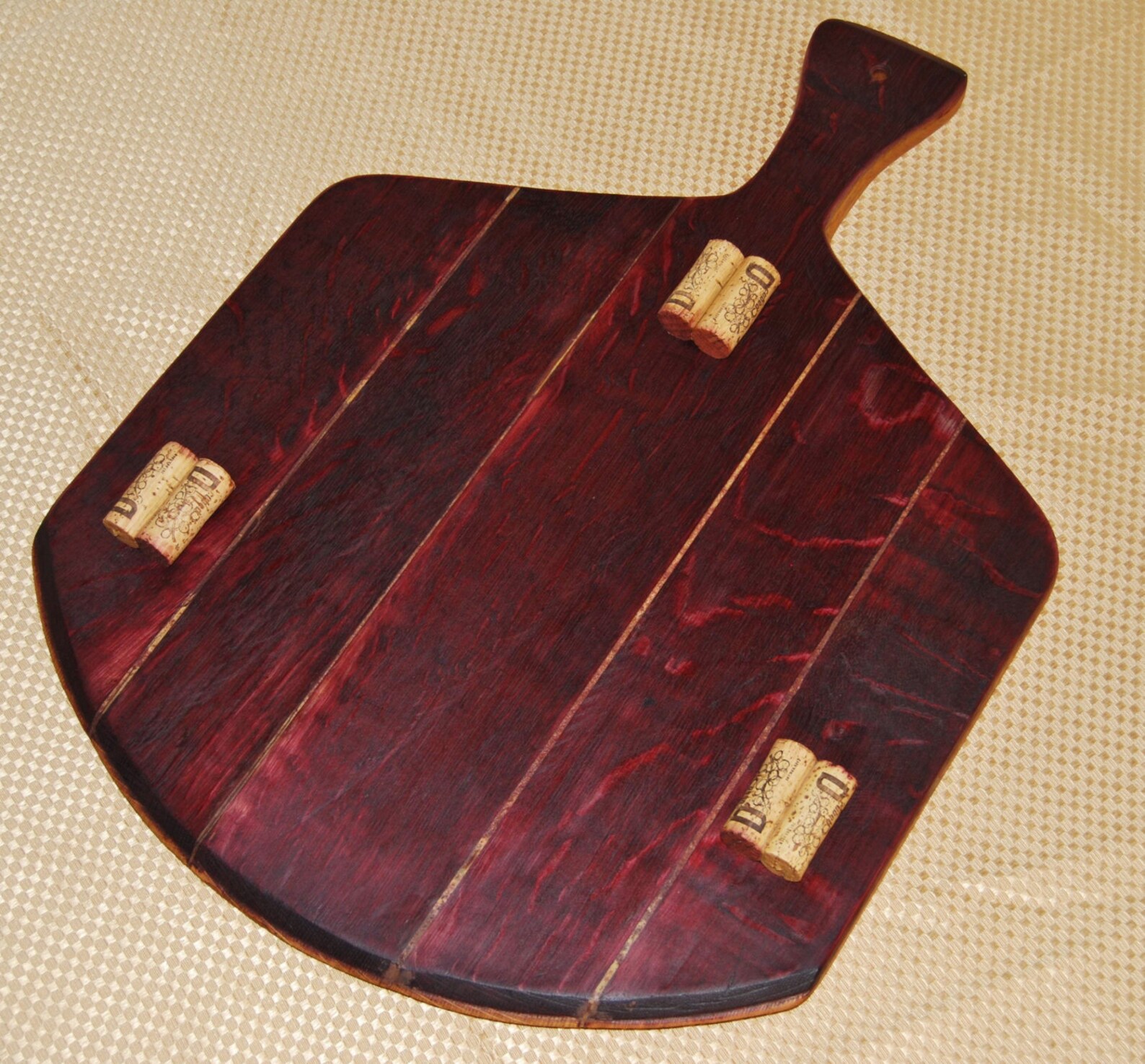 Wine Barrel Head Breadboard Bakers Paddle Serving Tray - Etsy