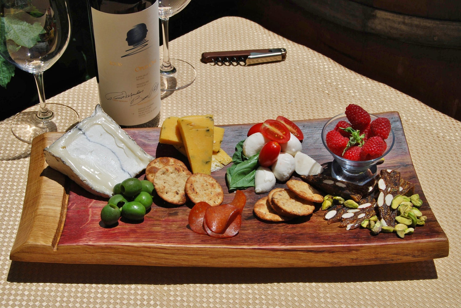 Family Style Wine Barrel Stave Cheese and Charcuterie Board - Etsy