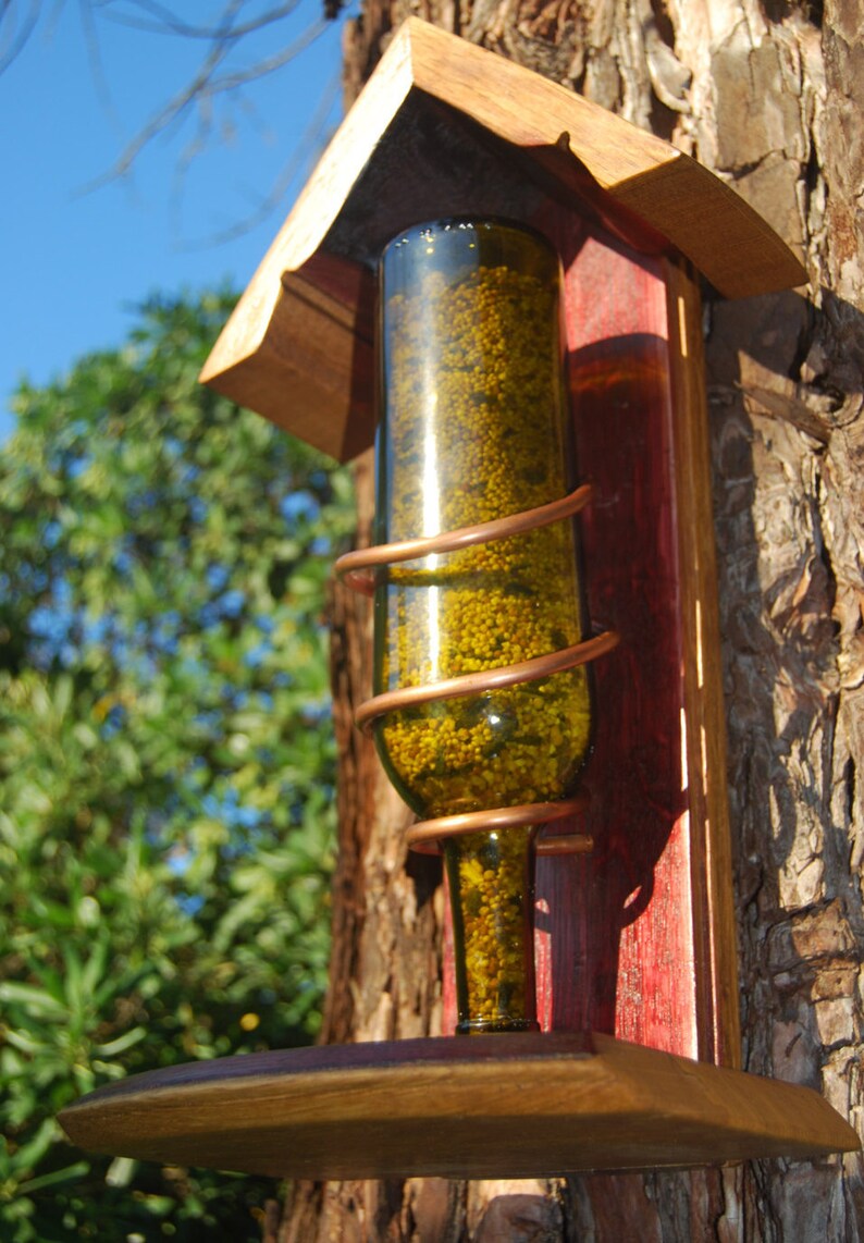 Wine Bottle Barrel Stave Bird Feeder Gardening Gifts - Etsy