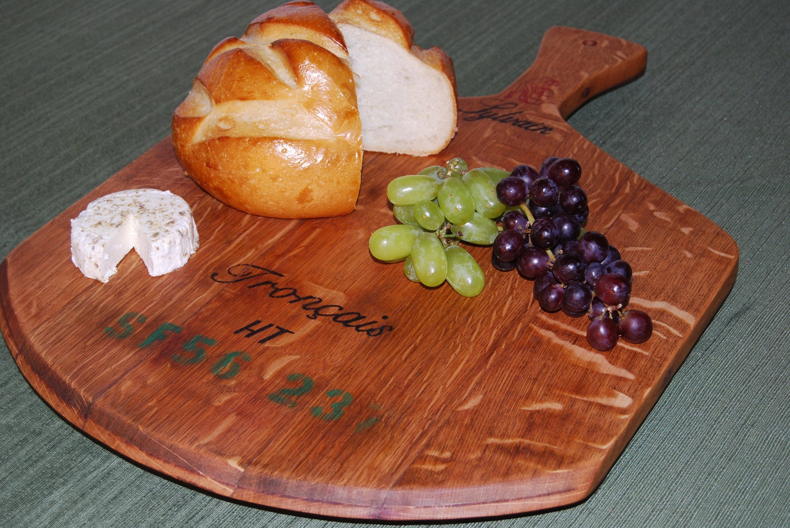 Wine Barrel Head Breadboard Bakers Paddle Serving Tray - Etsy