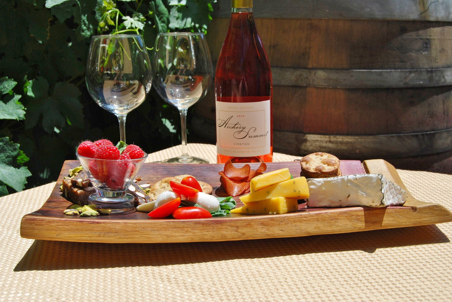 Family Style Wine Barrel Stave Cheese and Charcuterie Board - Etsy