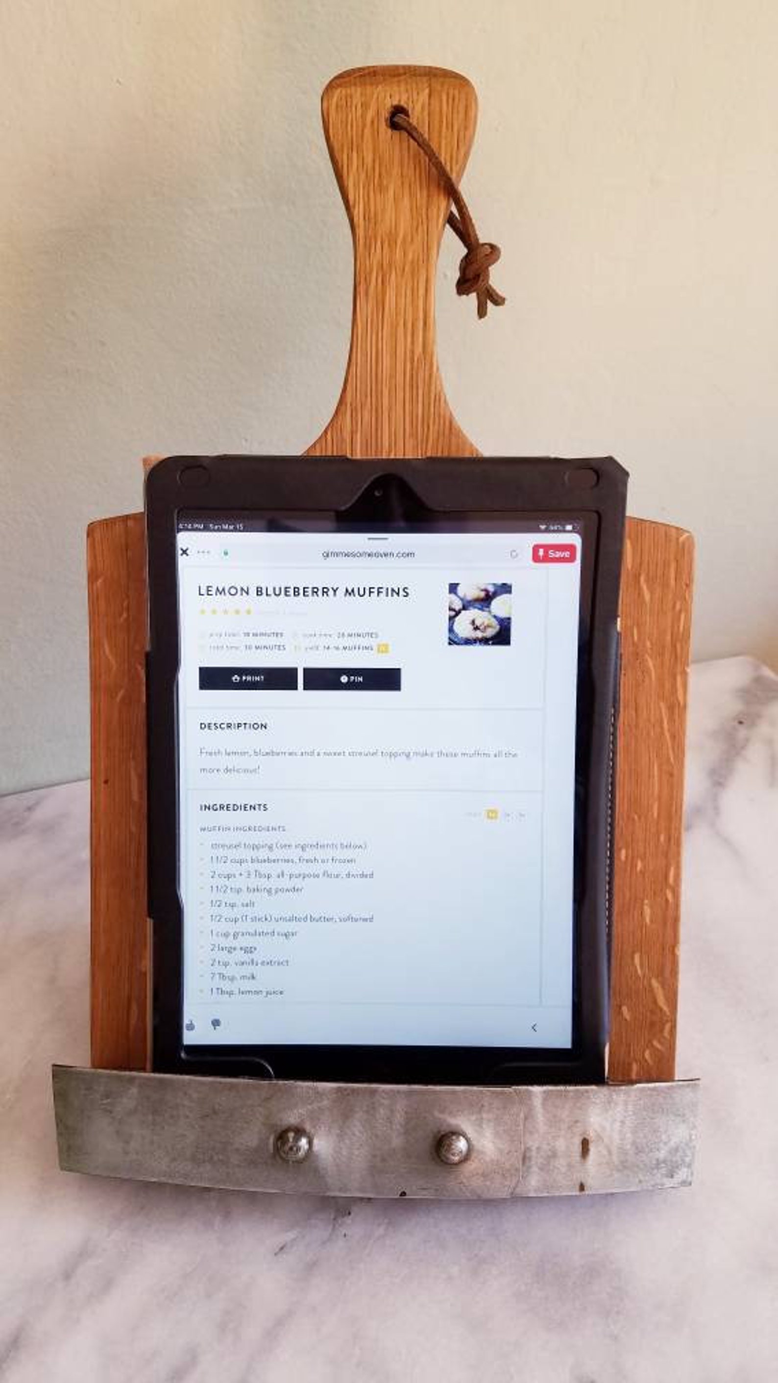 Wine Barrel Head Cookbook Stand Recipe Stand and Tablet - Etsy