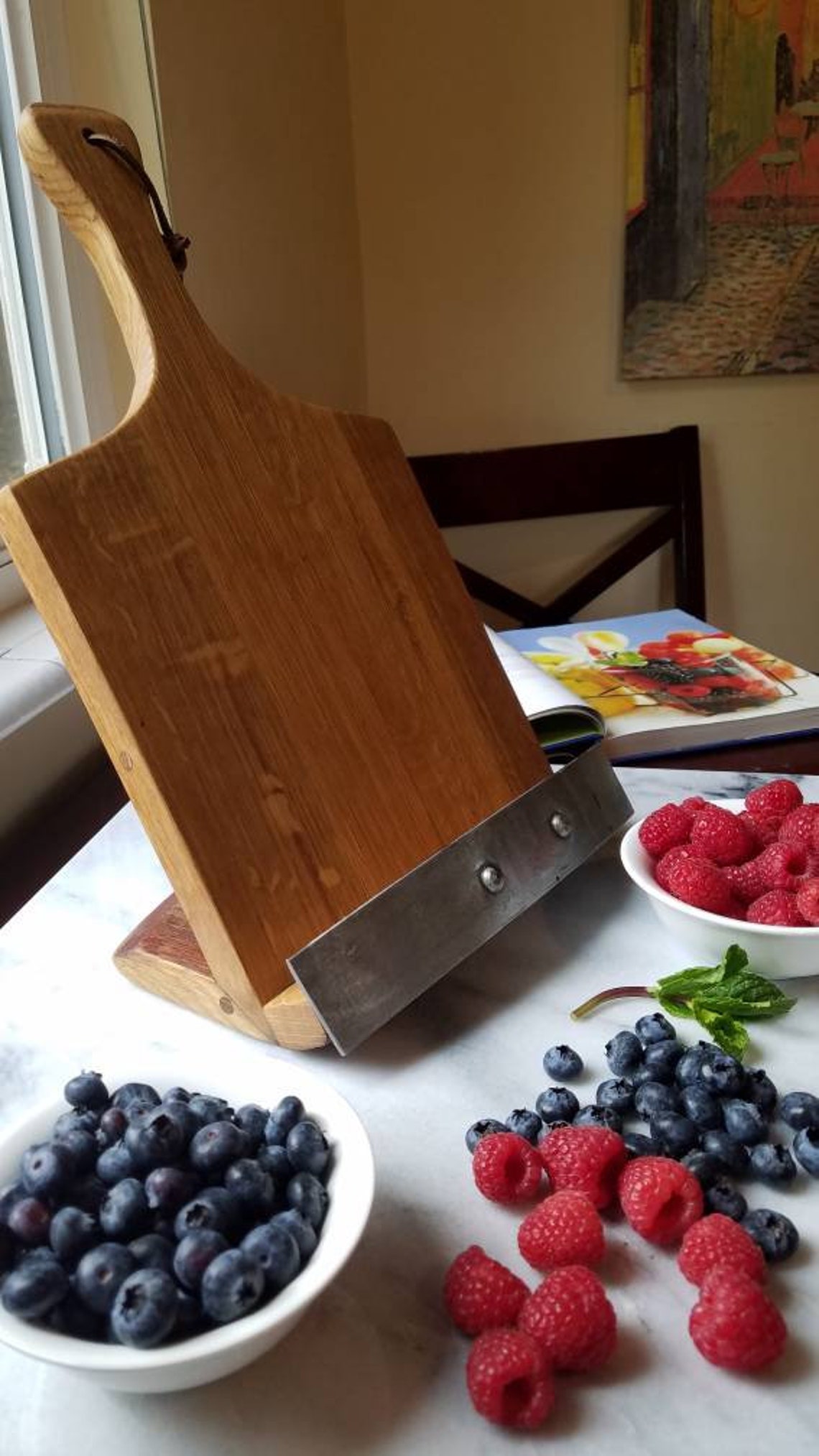 Wine Barrel Head Cookbook Stand Recipe Stand and Tablet - Etsy