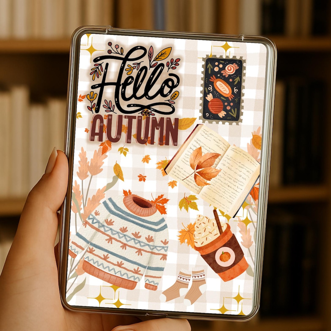 Hello Autumn Kindle Insert I Fall Aesthetic E-reader Case Cover I ...