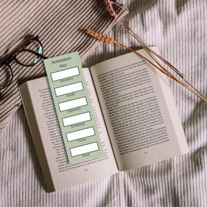 Annotation Key Printable Bookmarks – 4 Colours | Digital Download - Etsy