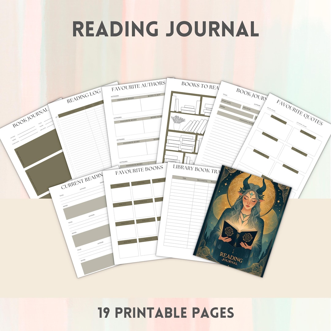 Mystical Reading Journal – Printable Book Tracker & Planner | Digital ...