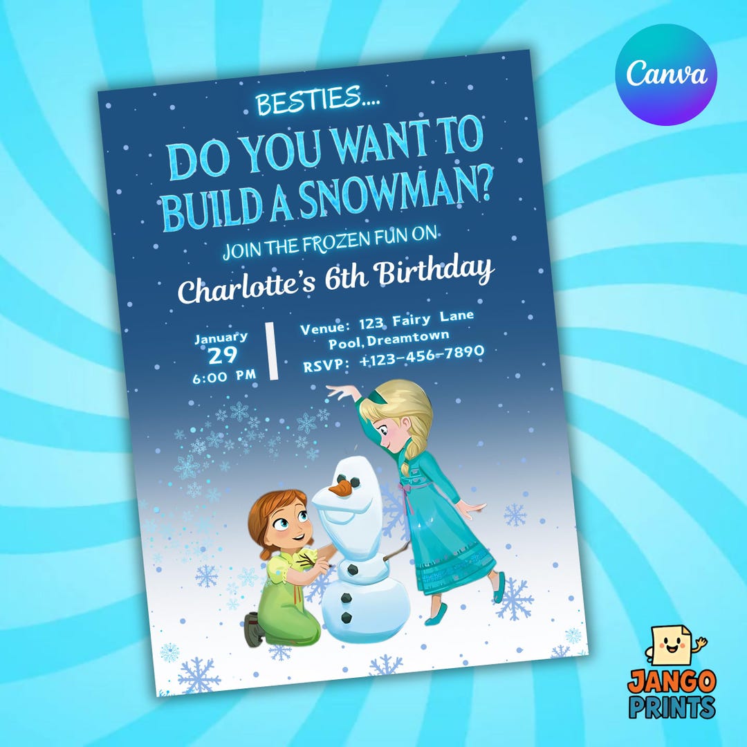 Frozen 6th Birthday Invitation: Elsa & Anna Party Theme (digital ...