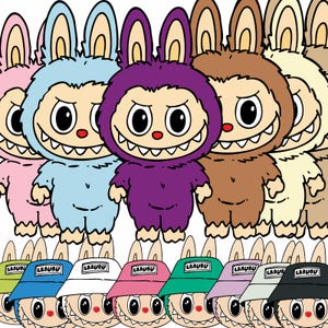 Labubu Clipart SVG Bundle: Colorful Cartoon Dolls (digital Download) - Etsy