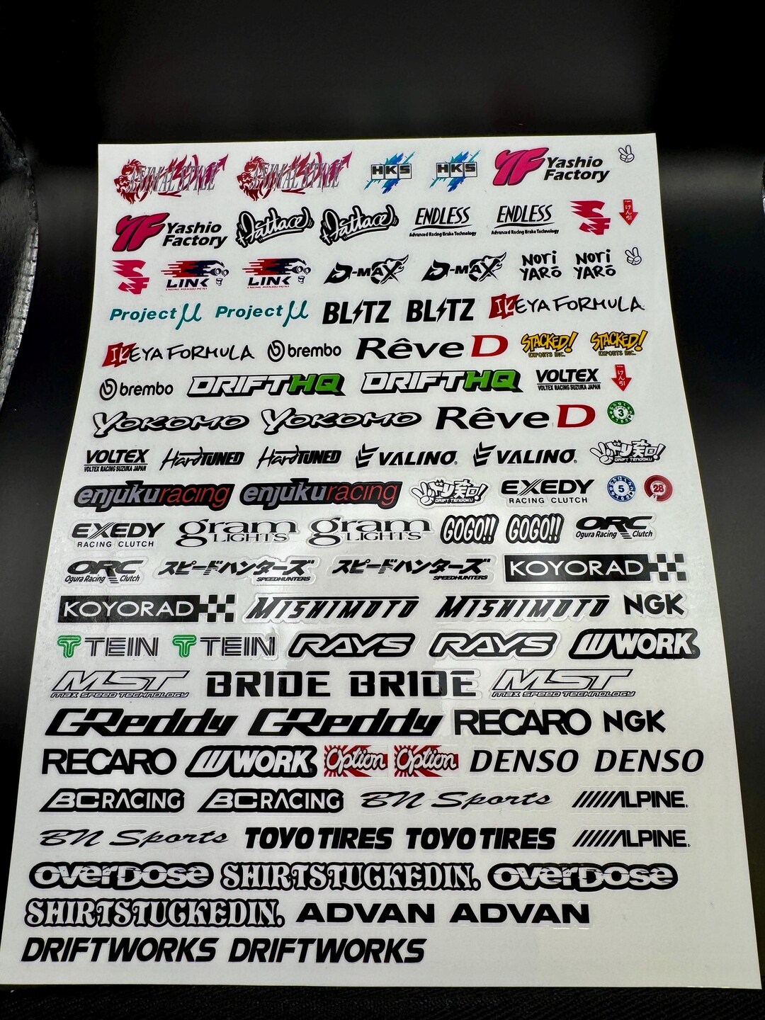 RC Drift Sponsor Decal Sheet - Etsy