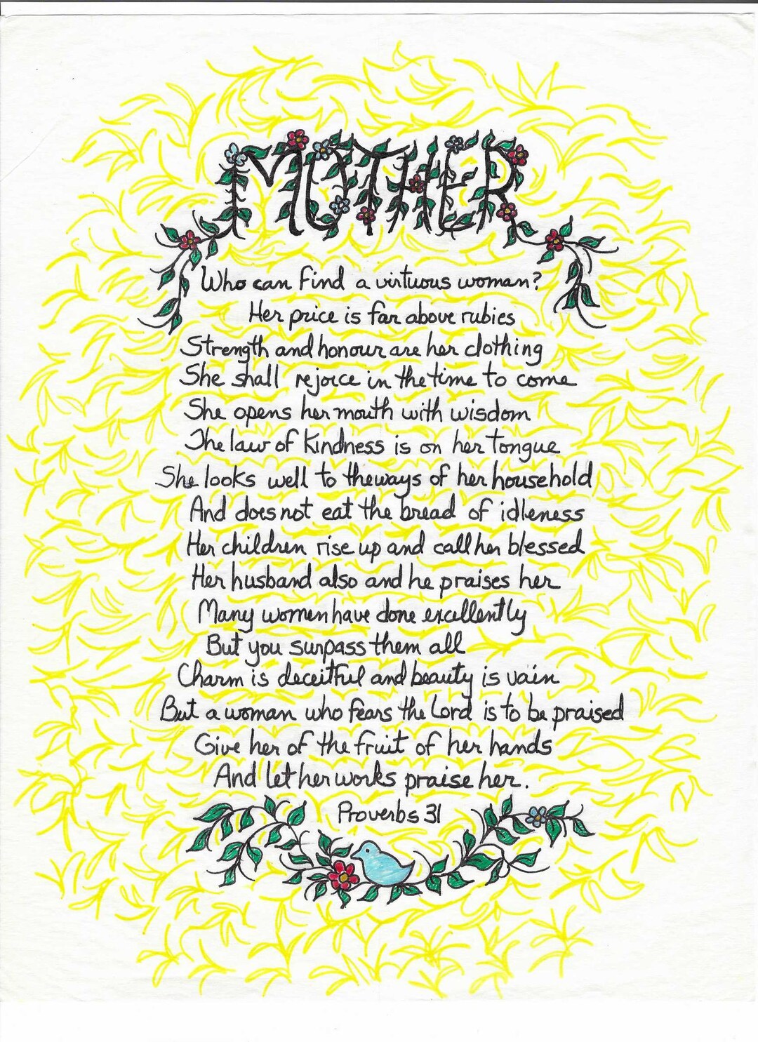 Proverbs 31 a Poem for Mom - Etsy