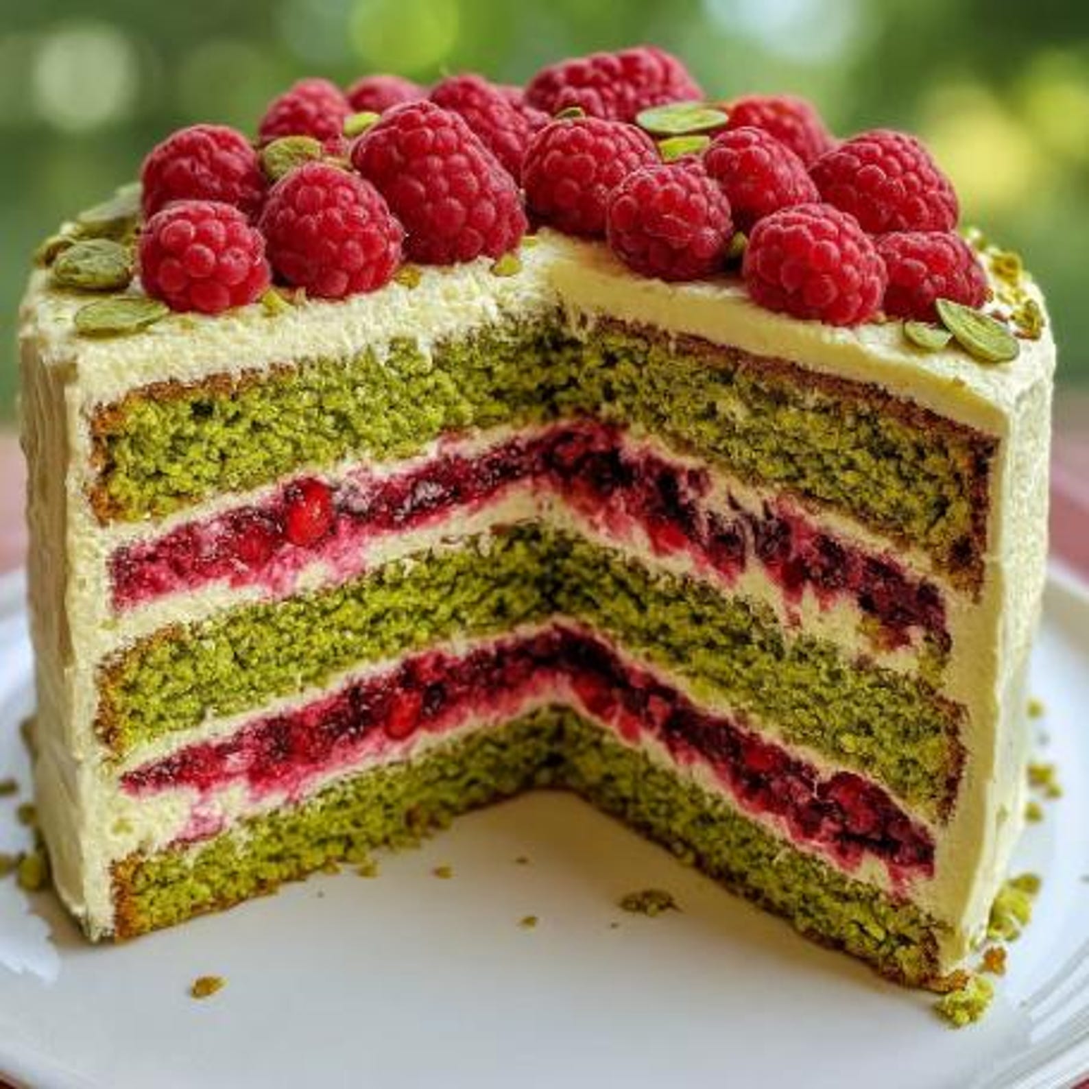 Pistachio Raspberry Cake Recipe: Easy Baking (digital Download) - Etsy