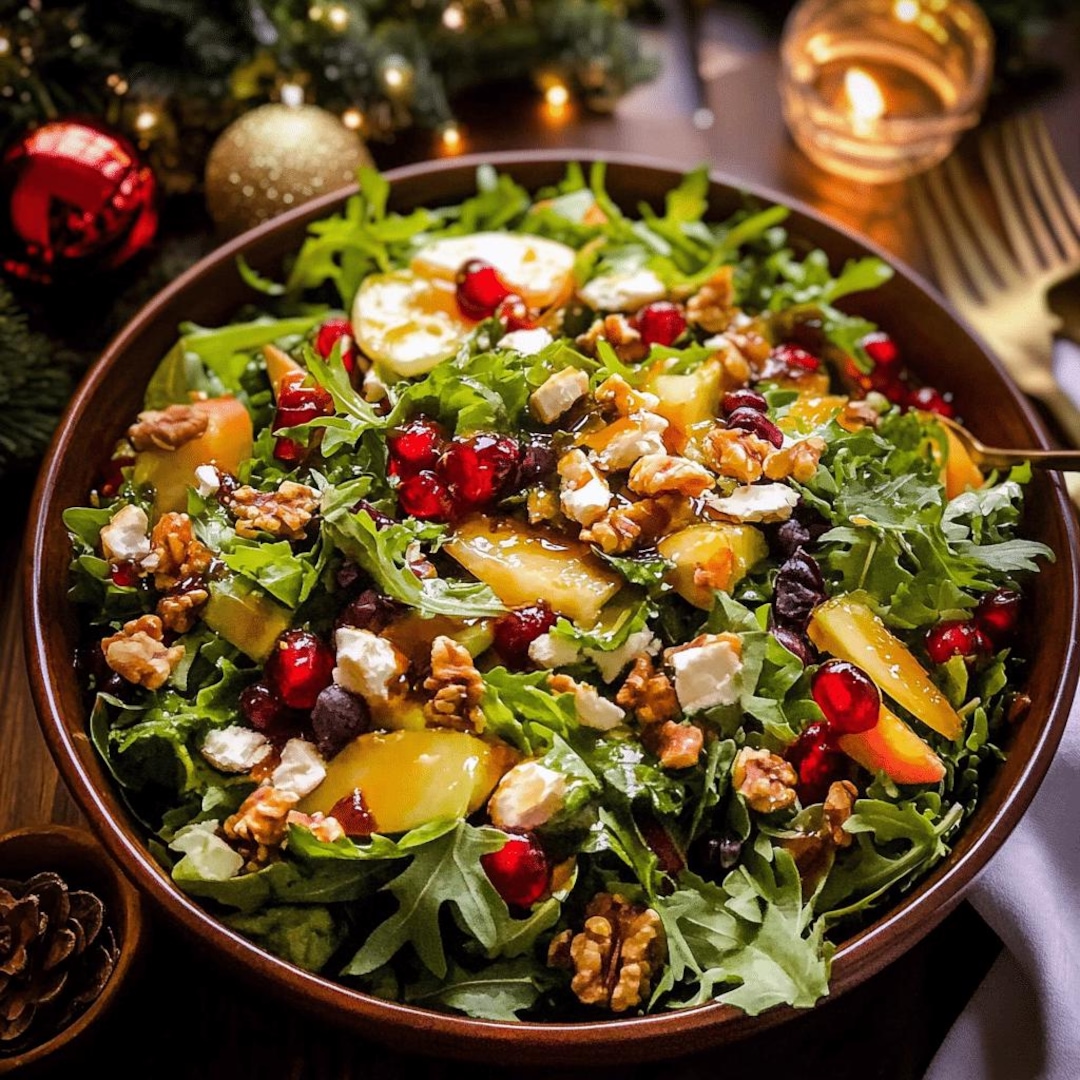 Juicy Christmas Salad With Honey Mustard Dressing Recipe PDF (digital ...