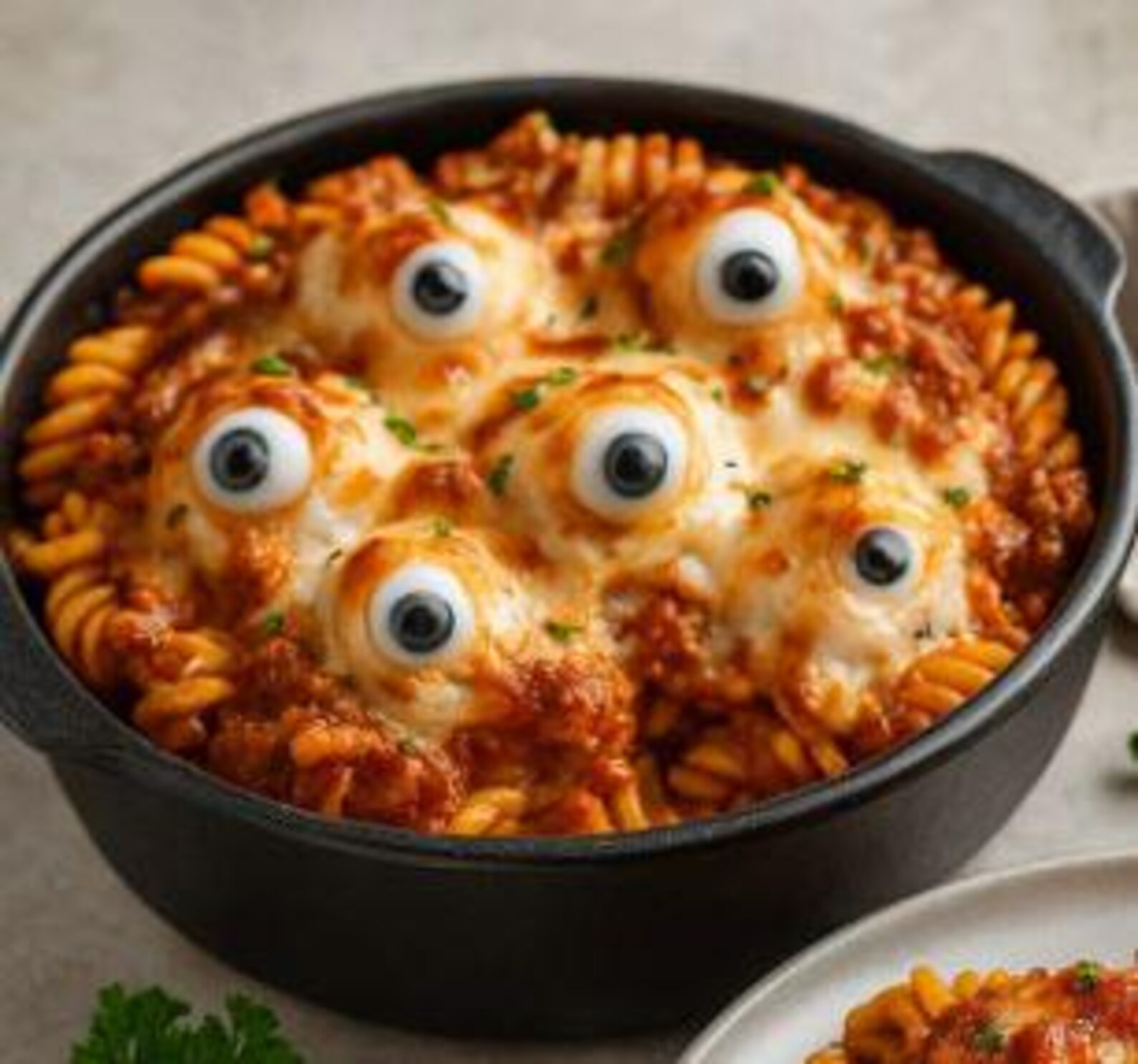 Eyeball Pasta Bake: A Spooky and Delicious Halloween Dinner Recipe PDF ...