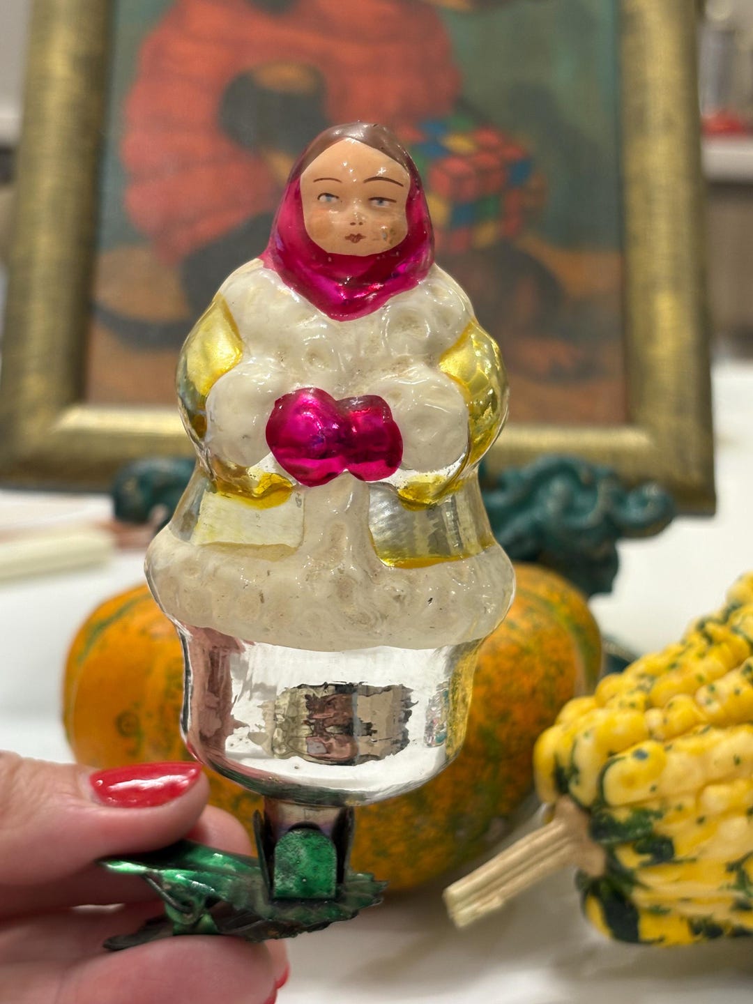 Vintage USSR Glass Ornament 1950s – Stepmother From Russian Fairy Tale ...