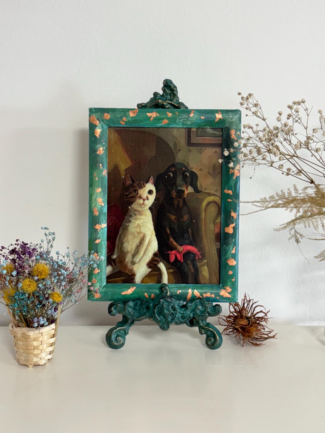 Édouard Manet Cat Wall Art – White Cat Vintage Painting in Shabby Chic ...