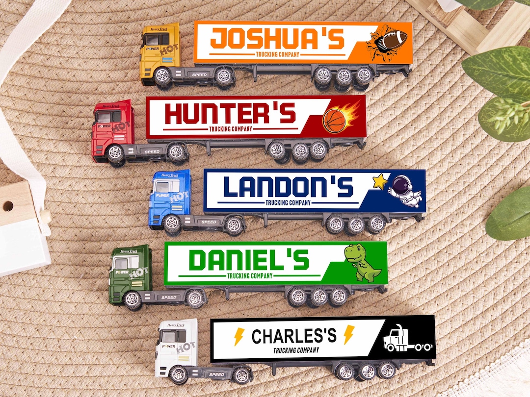 Custom Name Toy Truck,personalized Toddler Toy Trucks,boys Birthday ...