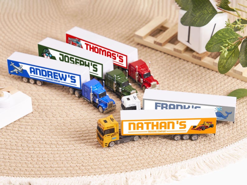 Custom Toy Truck With Name,personalized Kids Name Toy Truck,baby Boy ...
