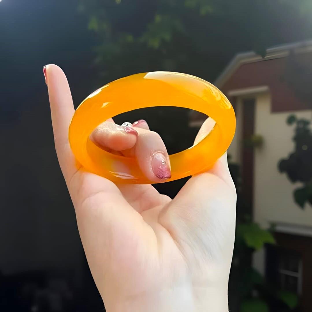 Natural Yellow Ice Jade Bangle|yellow Jadeite Bangle Bracelet|yellow ...