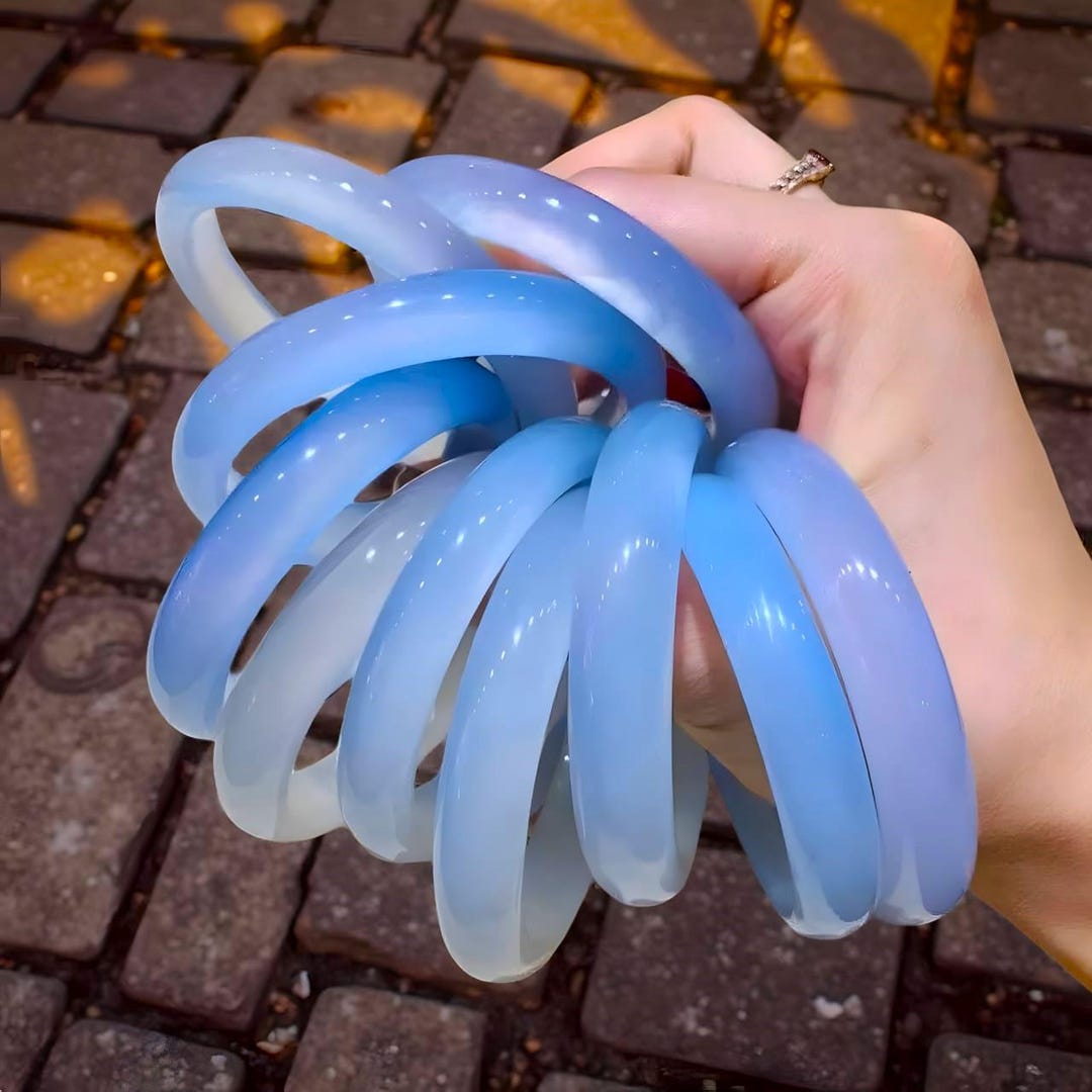 Natural!! Ice Blue Jade Bangle|blue Jadeite Bangle Bracelet|jade ...