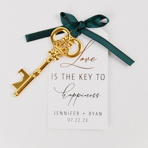 25 Key Bottle Opener Wedding Favor (gold), Key Bottle Openers, Key ...