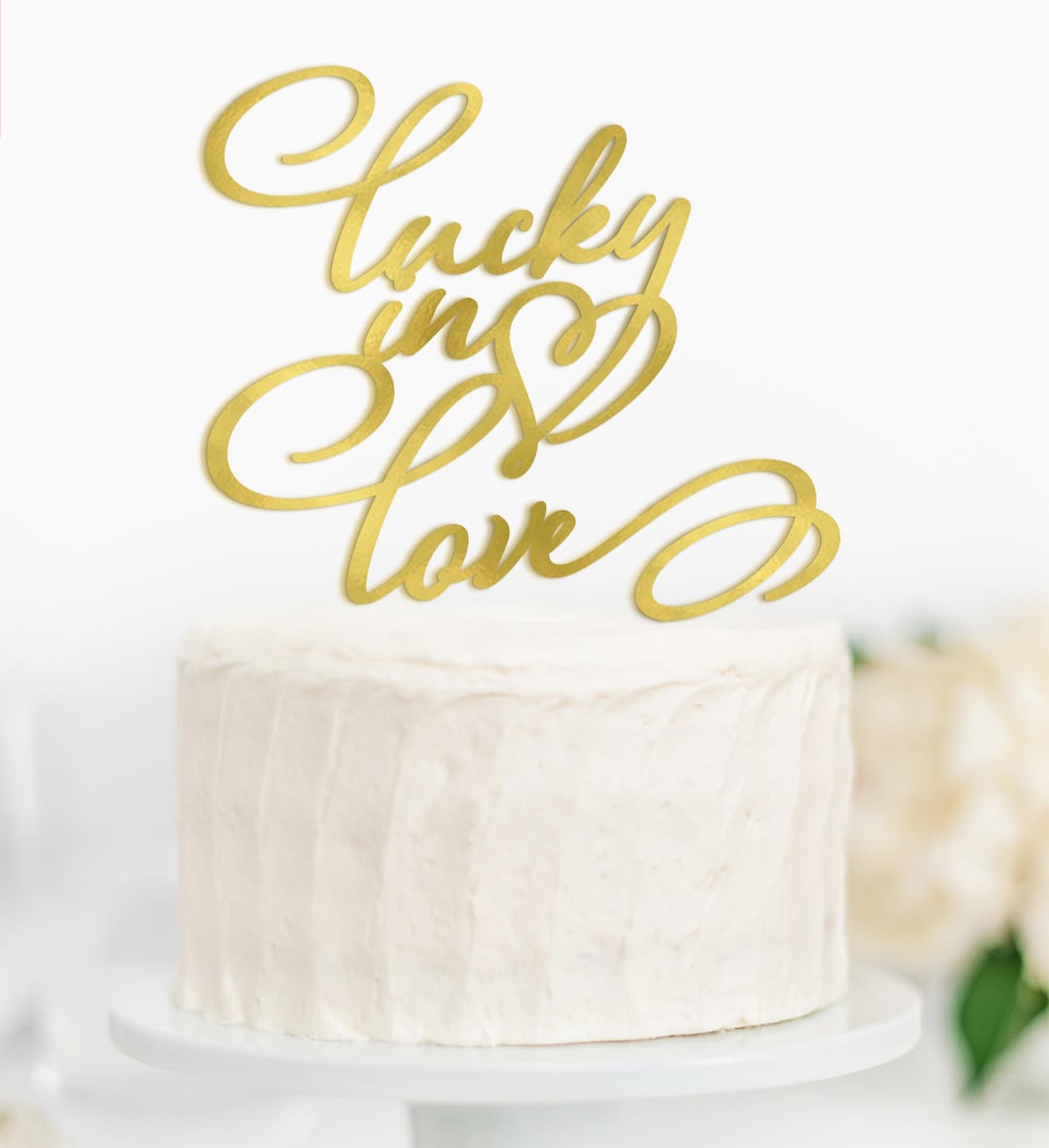 Vegas Cake Topper, Poker Cake Topper, Lucky in Love Topper for Cake ...
