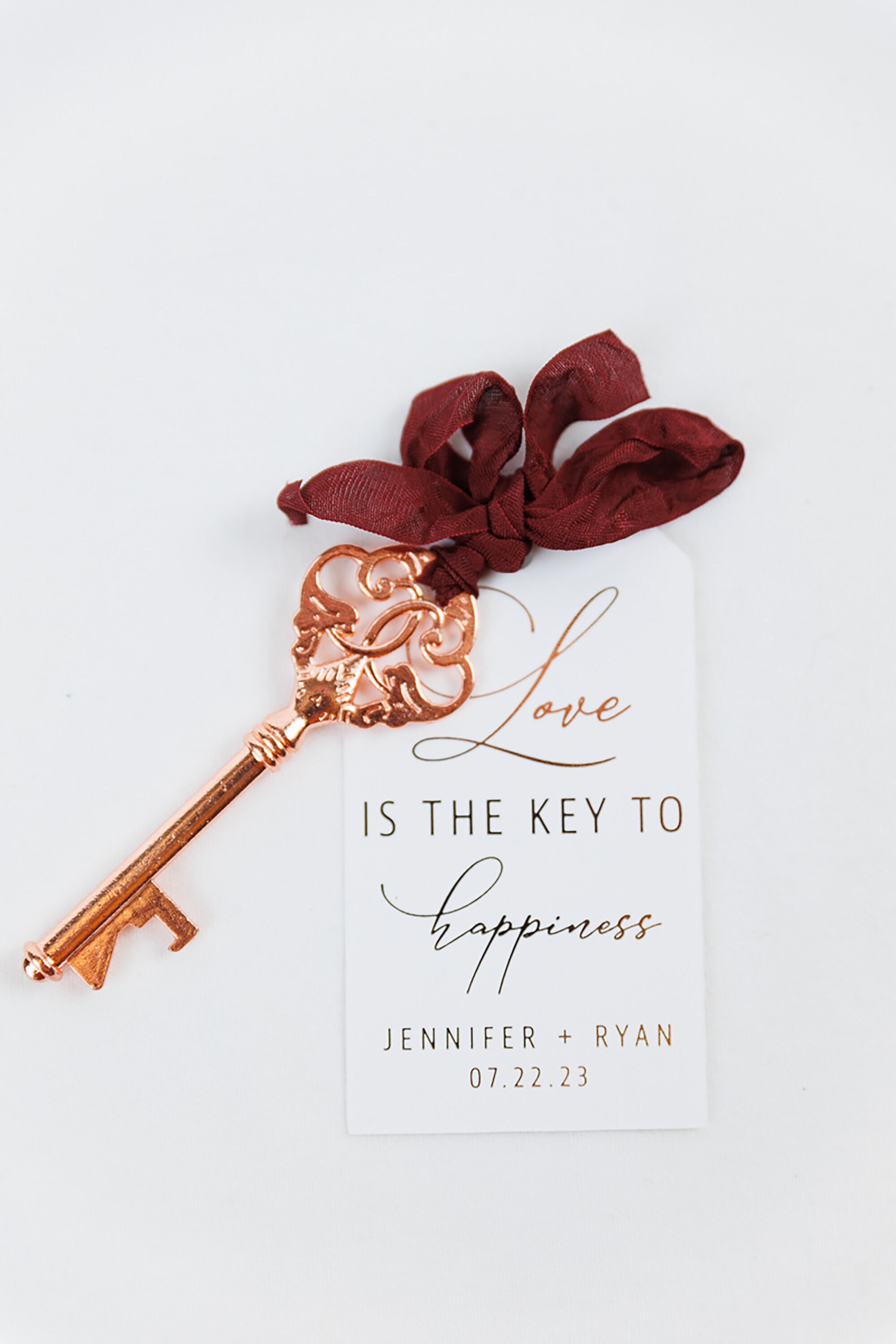 25 Key Bottle Opener Wedding Favor (rose Gold), Key Bottle Openers, Key ...