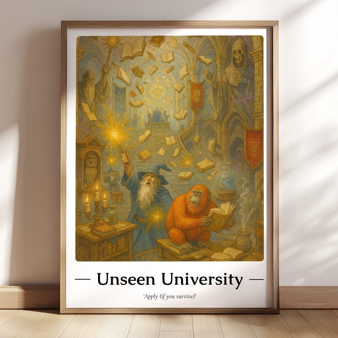 Discworld Unseen University Poster Print | Terry Pratchett Wall Art ...