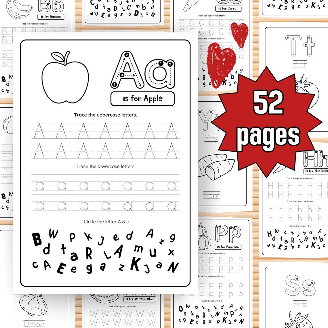 Alphabet Tracing Worksheets for Kids | ABC Writing Practice | 26 ...