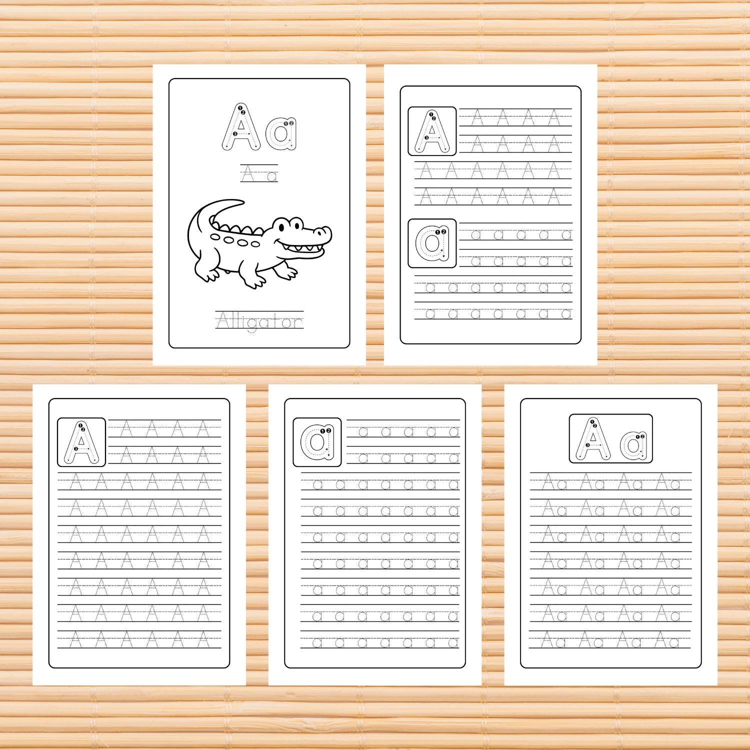 Animal Alphabet Tracing and Coloring Book | A-Z Worksheets for Kids ...