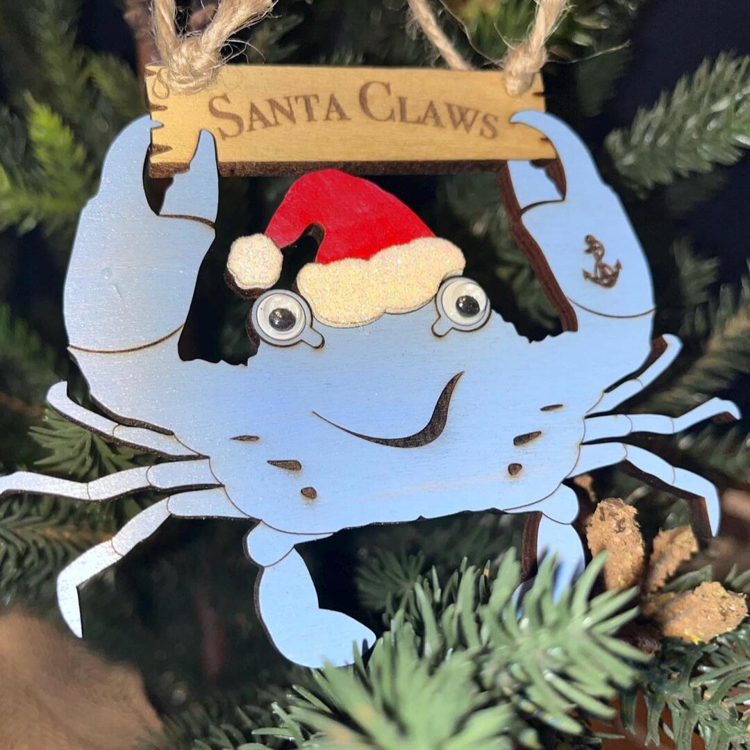 Santa Claws Ornament SVG - Etsy