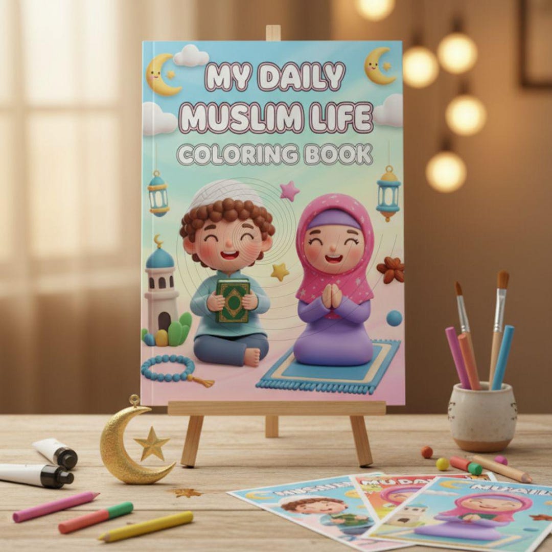 Muslim Kids Coloring Book | 39 Pages Printable Islamic Activity ...