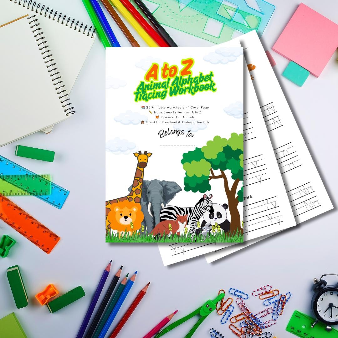 Animal Alphabet Tracing Workbook: Preschool ABC Letter Practice (PDF ...