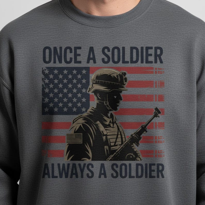 US Once a Soldier Always a Soldier T-shirt Design | American Flag ...