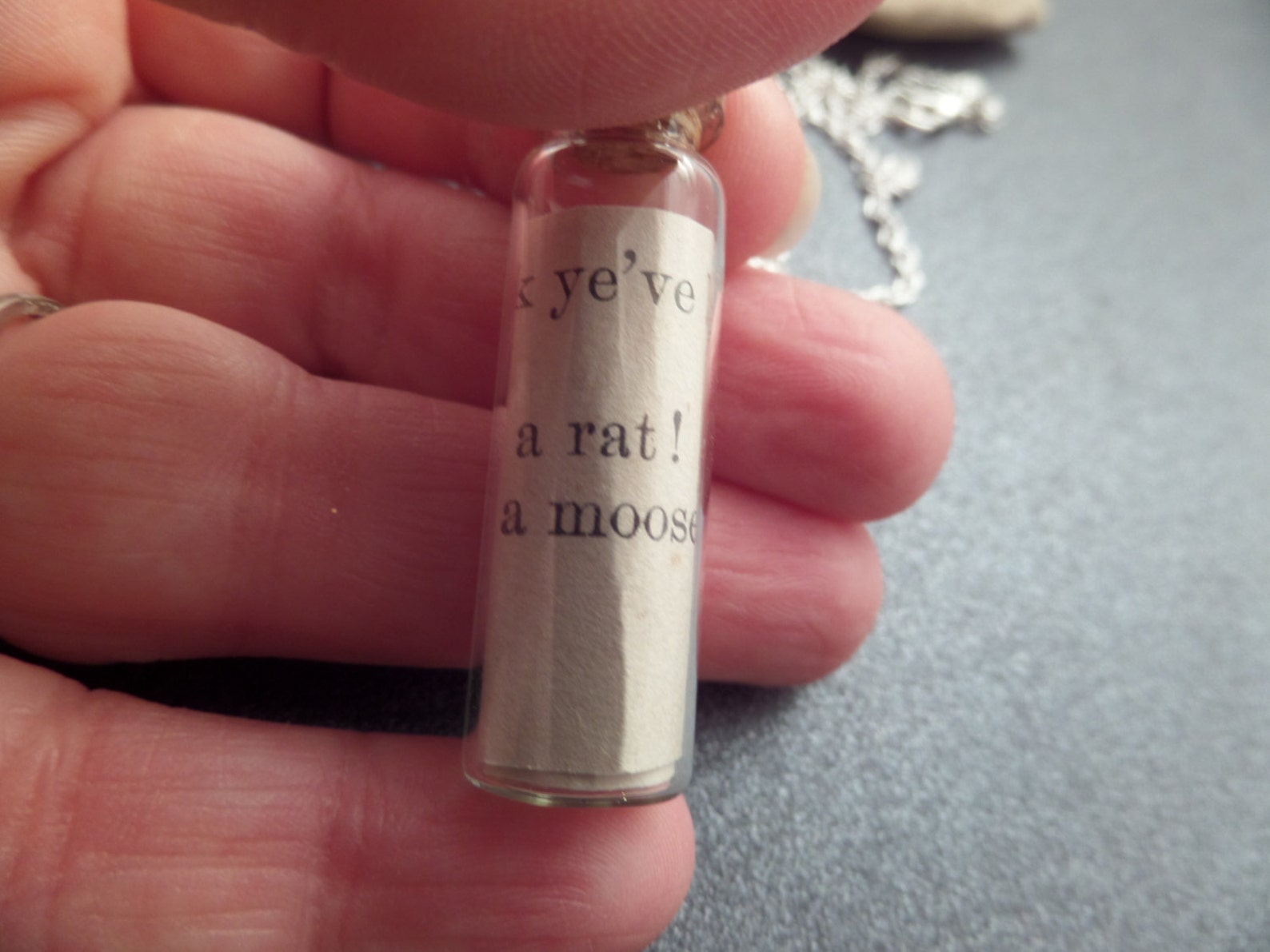 Scottish Jewelry Poem in a Bottle Necklace With Thistle - Etsy