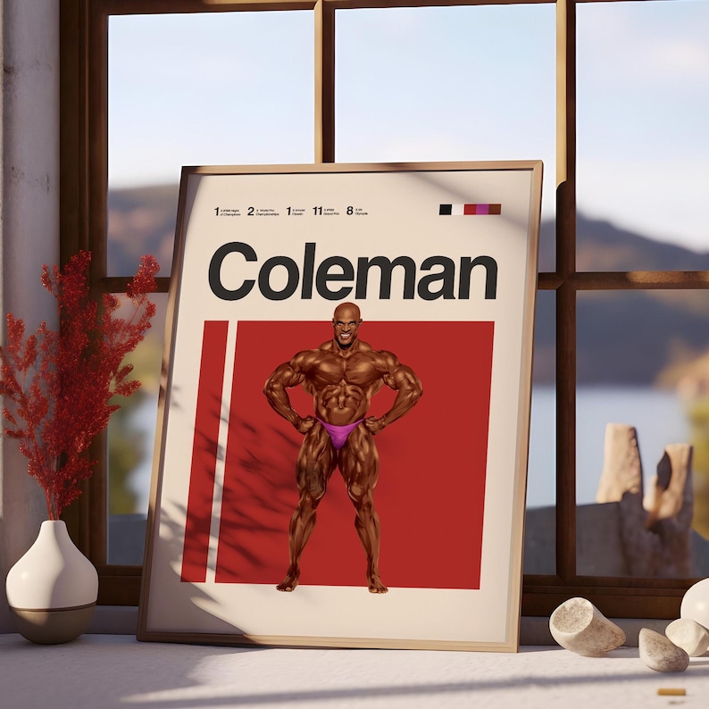 Ronnie Coleman Poster – Bodybuilding Wall Art, Fitness Icon Print, Gym ...