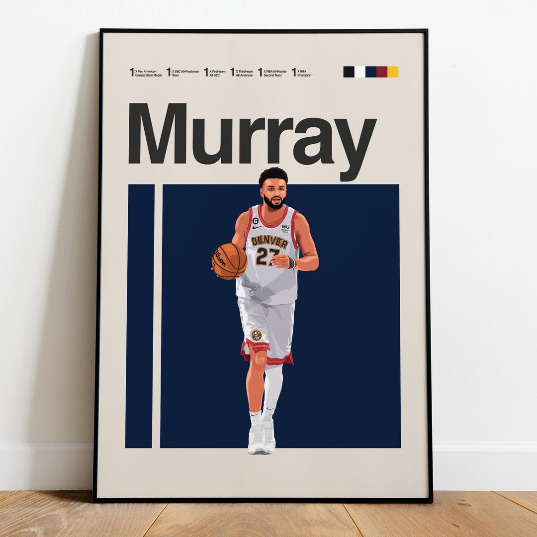 Jamal Murray Basketball Poster – Printable Wall Art, Minimalist Athlete ...