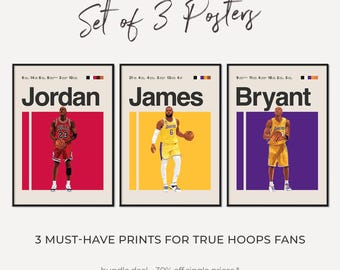 Basketball Poster Set of 3 – Printable Wall Art Bundle, Minimalist ...