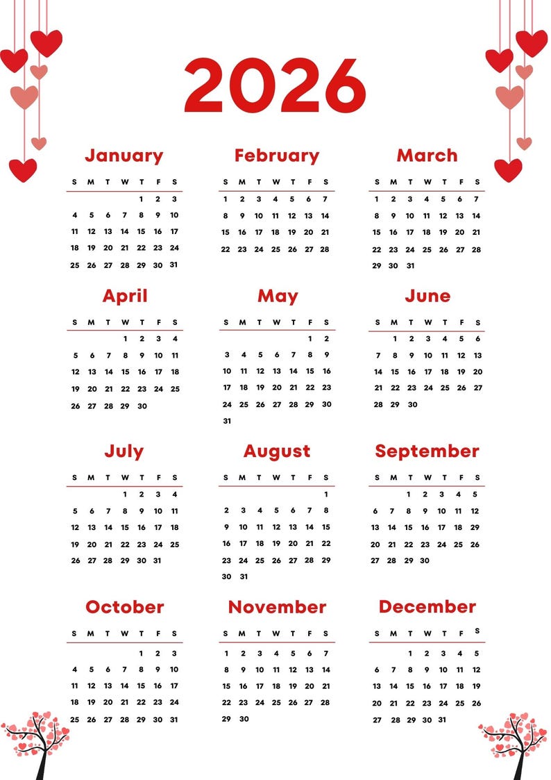 Love Calendar 2026 for Couples - Etsy UK