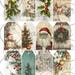 Christmas Gift Tags, Gift Wrap, Printable Digital Papers, Ephemera ...