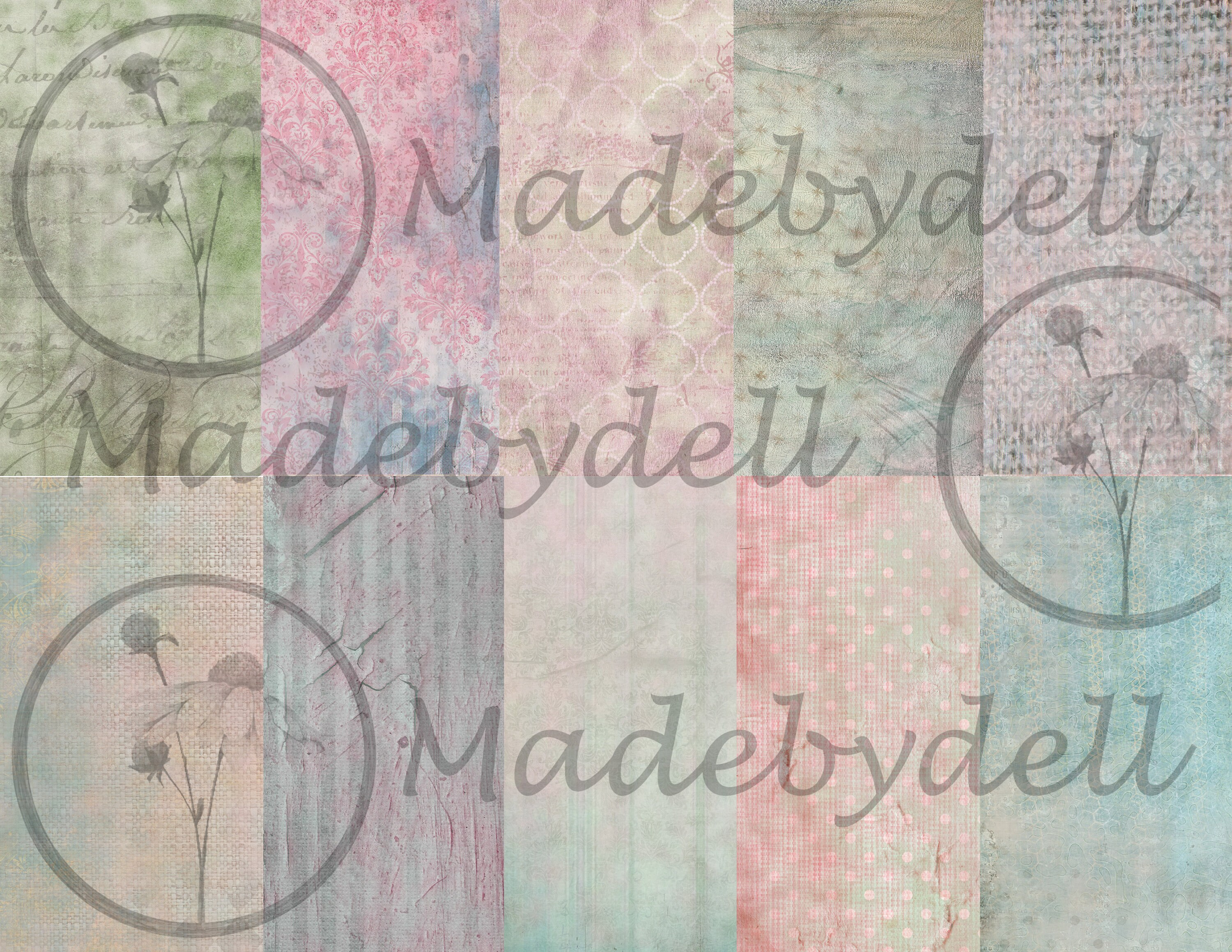 Spring Garden Junk Journal Kit, Printable Digital Papers and Ephemera ...