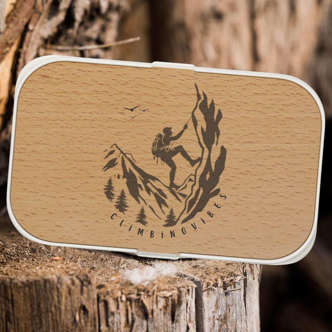 Engraved-style Climbing Bento Box | Rock Climber Gift for Outdoor ...